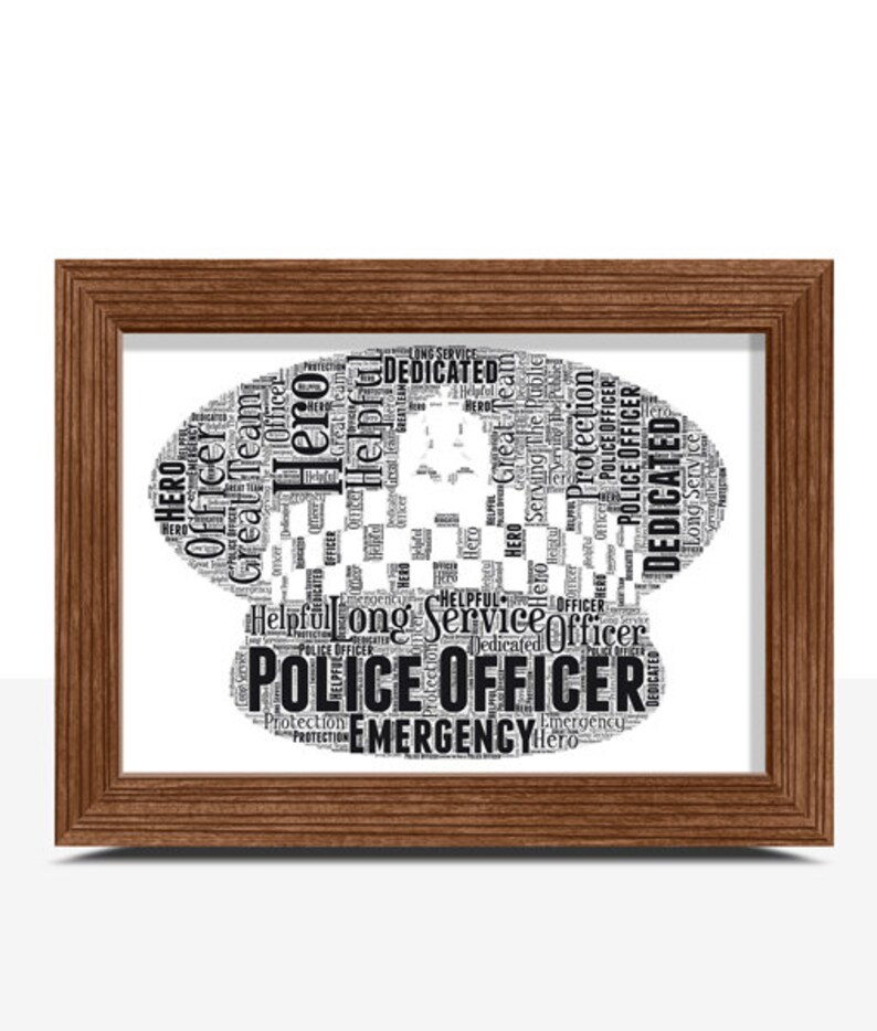 Police UK Gifts Police Officer Gift Police Word Art Print - Etsy UK