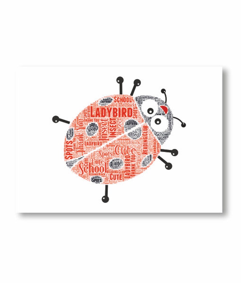 Personalised Ladybird Word Art Custom Design Gift for an - Etsy UK