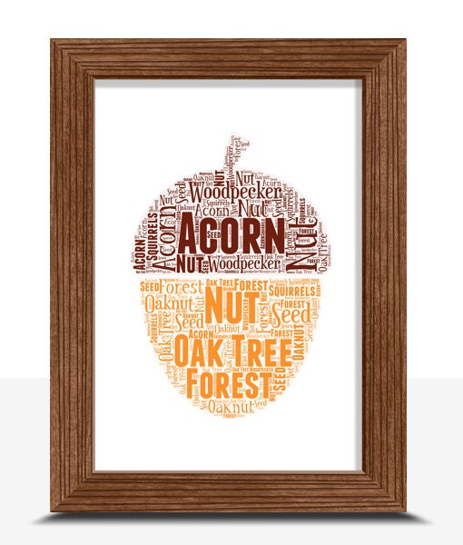 Personalised Acorn Wordart Gift Teacher Gift Gratitude Tutor - Etsy UK