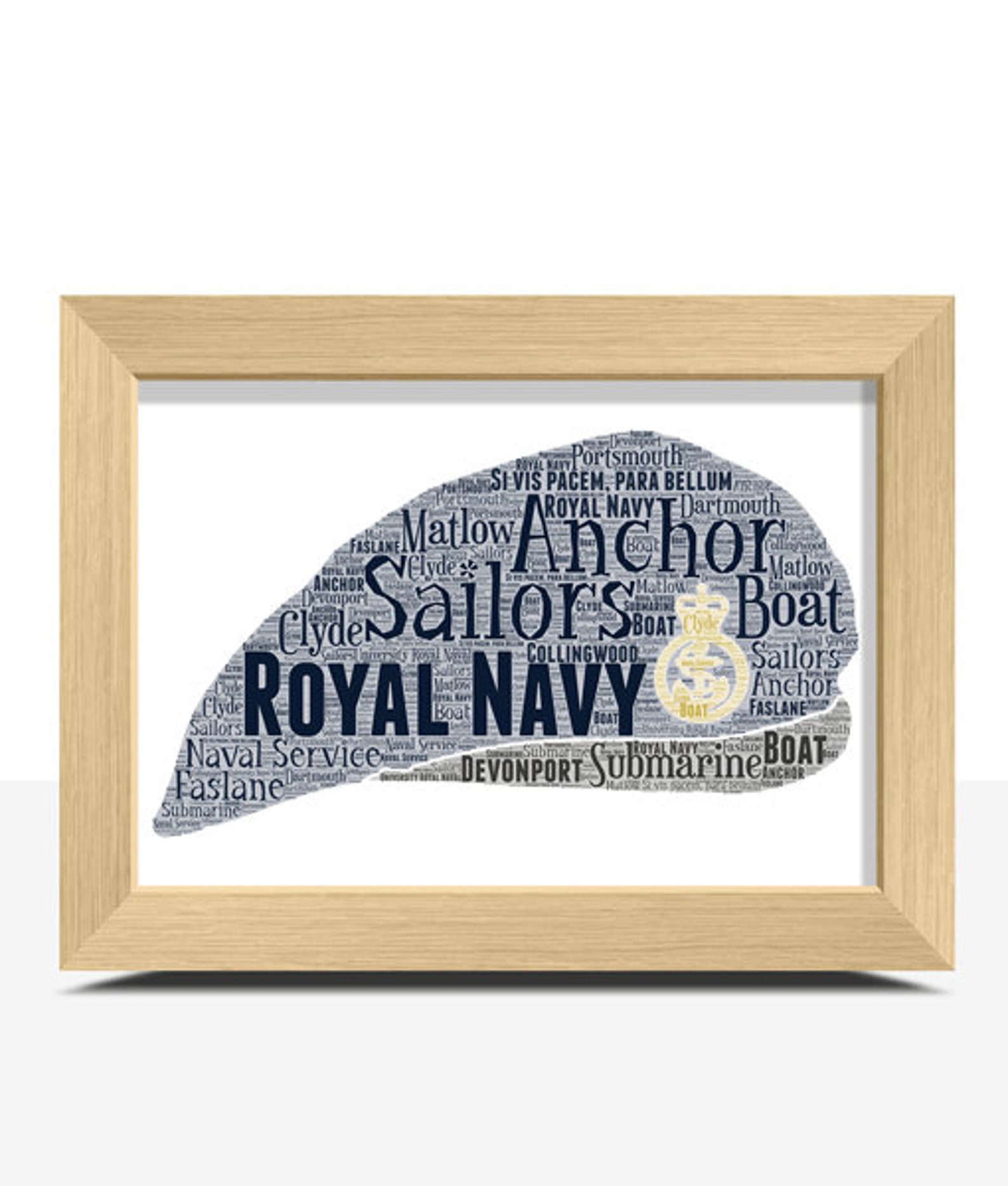 Royal Navy Gift |royal Navy Passing Our Word Art Gift |royal Navy Word ...