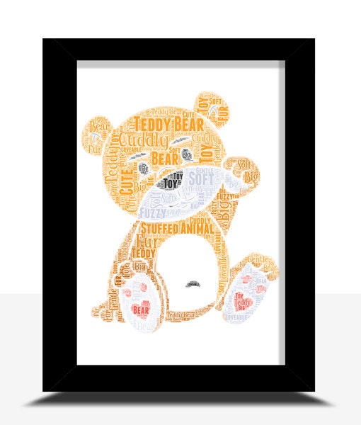 Teddy Bear Gift custom Teddy Bear Word Art Print teddy Bears - Etsy