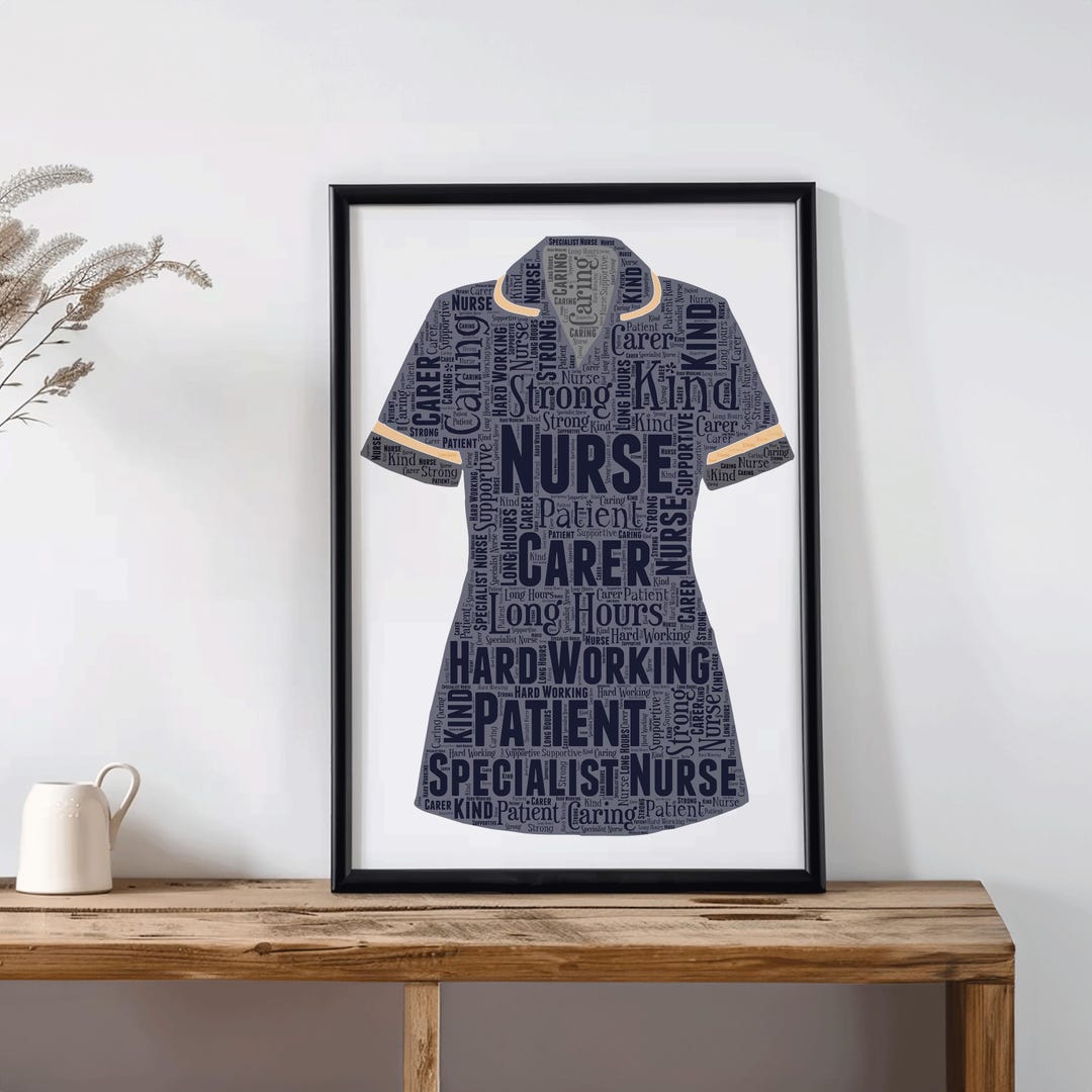 Personalised Nurse Word Art Print Perfect Healthcare Gift for ...