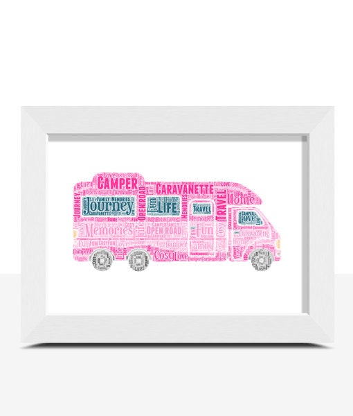 Camper Van Print Gift Caravanette Gift Word Art | Etsy UK