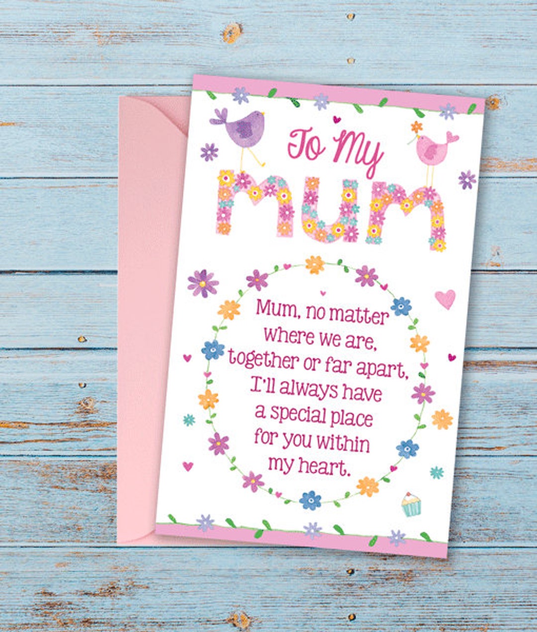 Mum Wallet Insert Keepsake Card With Envelope, to My Mum Gift, Credit ...