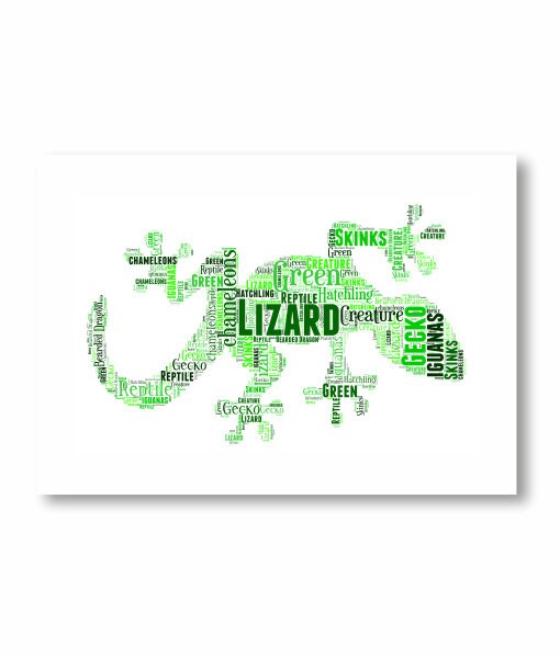 Personalised Lizard Gecko Word Art custom Reptile Fathers Day | Etsy