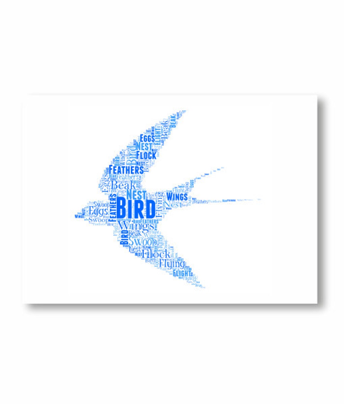 Personalised Flying Bird Word Art Cloud Custom Gift Swallow - Etsy