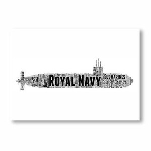 Royal Navy Gift |royal Navy Word Art Gift | Royal Navy Submarine Word ...