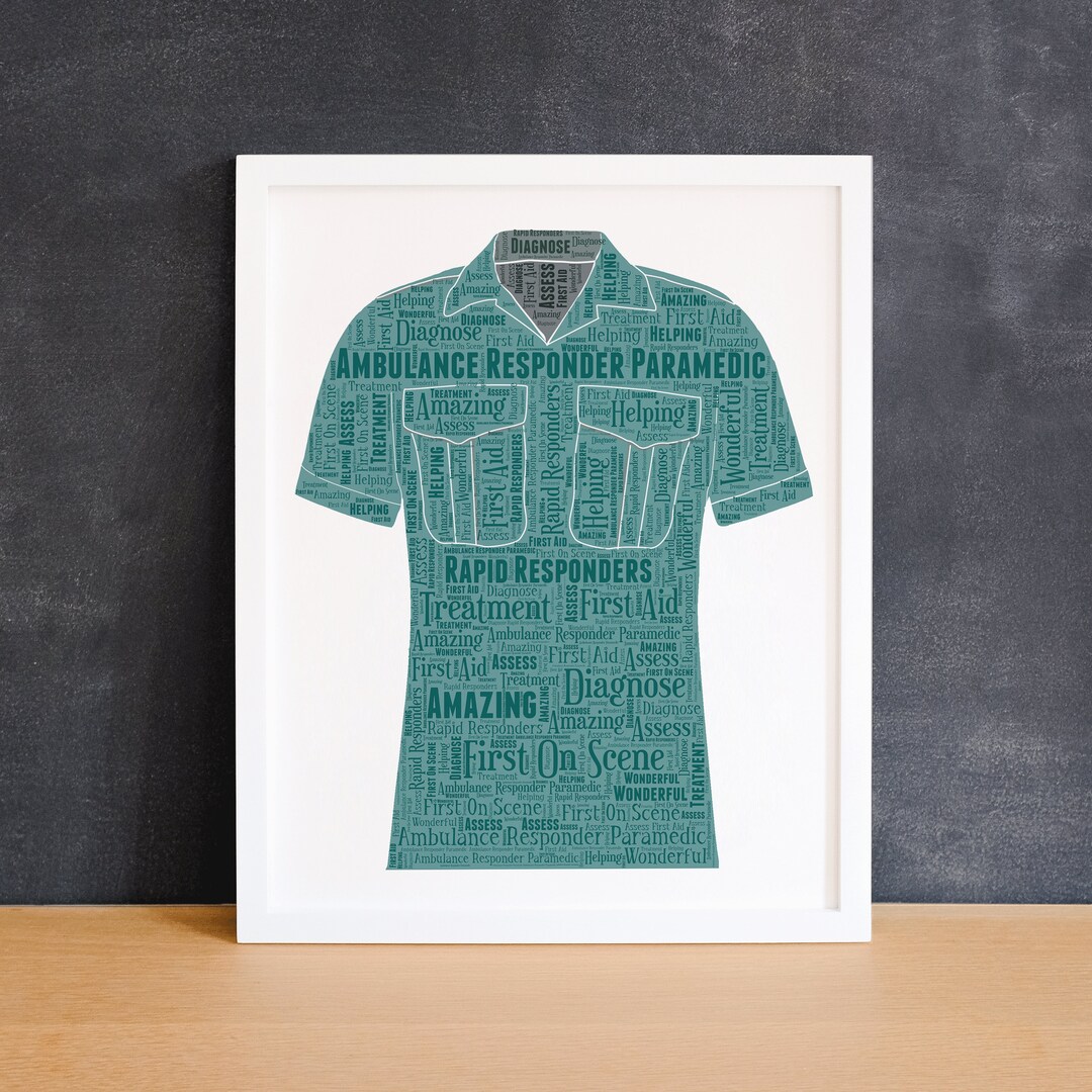 Paramedic Gifts |paramedic Word Art Print |student Paramedic |thank You ...