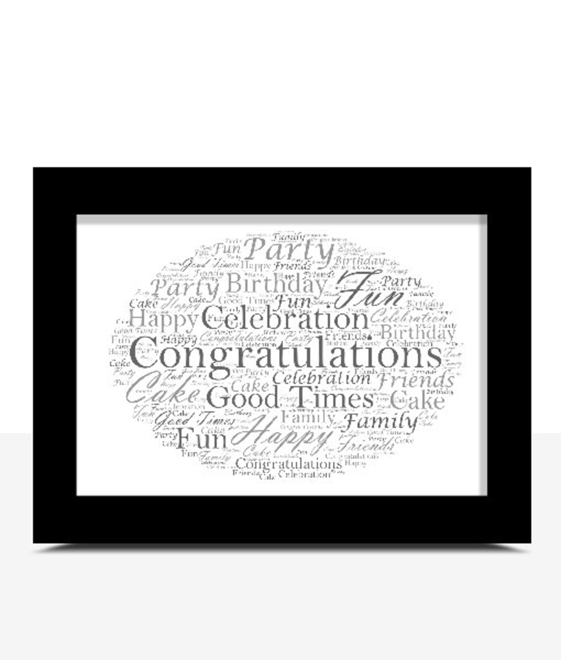 Word Cloud Oval Shape Word Art Perfect Gift Personalise With - Etsy UK