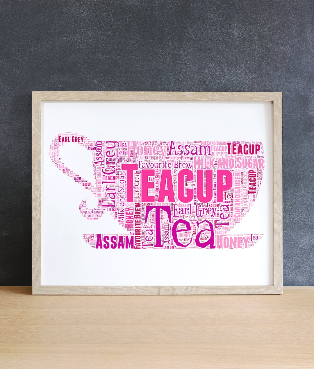 Tea Gift | Tea Cup Word Art | Tea Cup Gift | Tea Cup Poster | Kitchen ...