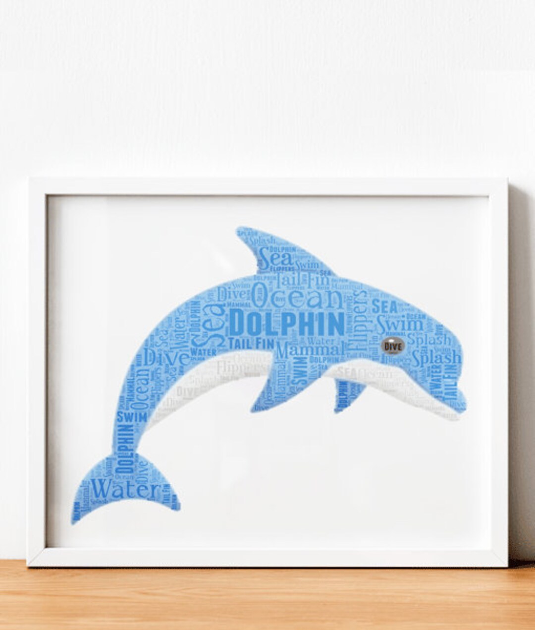 Dolphin gifts Personalised Dolphin Word Art Dolphin Print Dolphin Fan ...