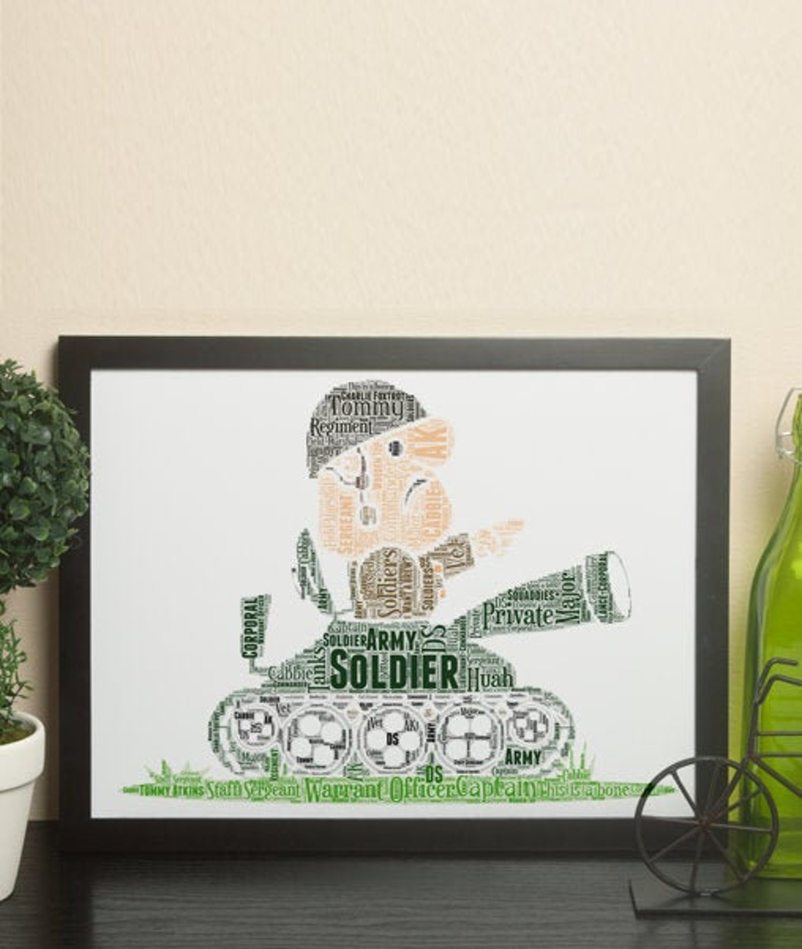 Personalised Tank Crew Gift Tank Word Art Print Army | Etsy UK