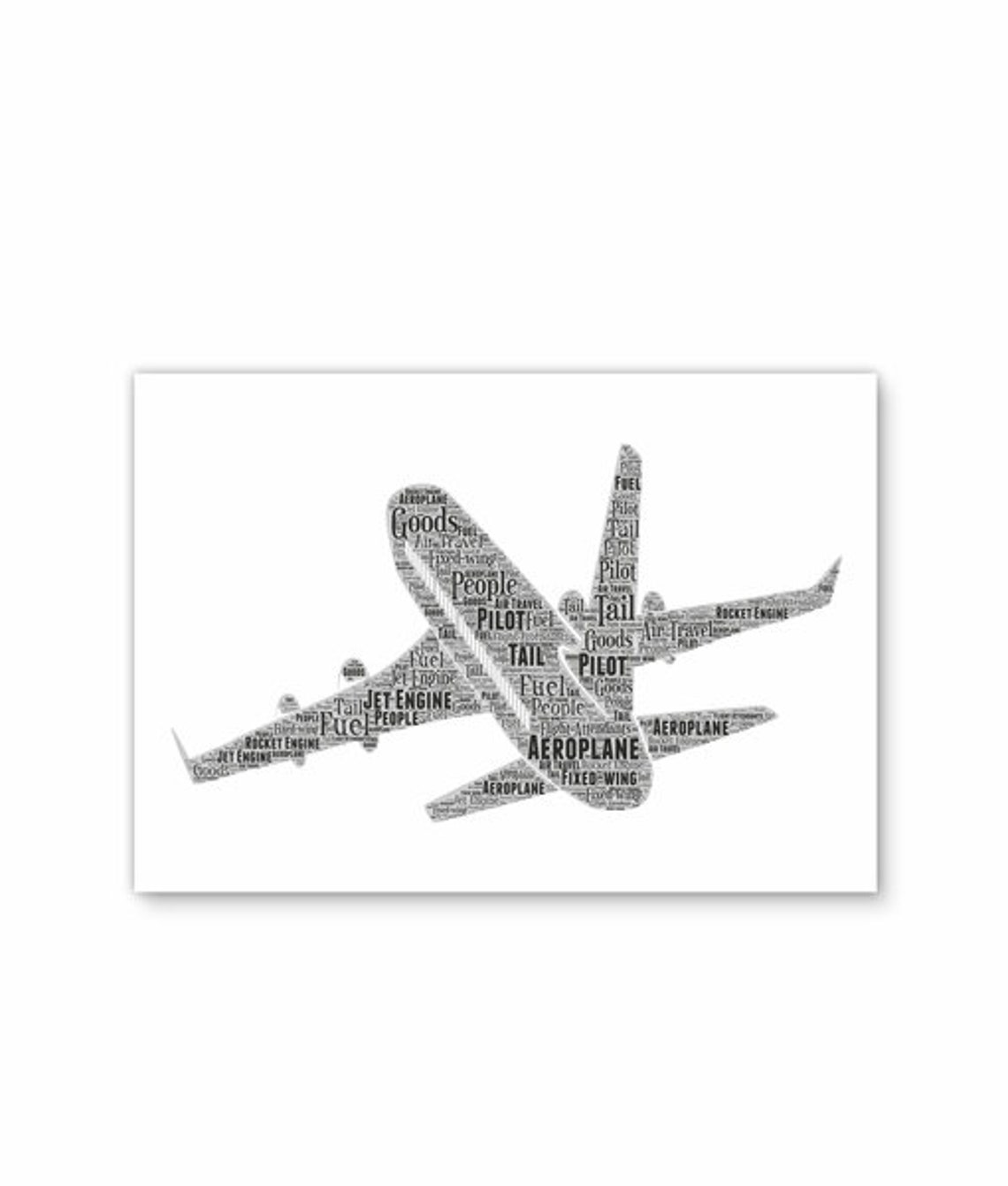 Personalised Gift Aeroplane Word Art Aeroplane Print | Etsy UK