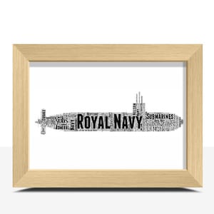 Royal Navy Gift |royal Navy Word Art Gift | Royal Navy Submarine Word ...
