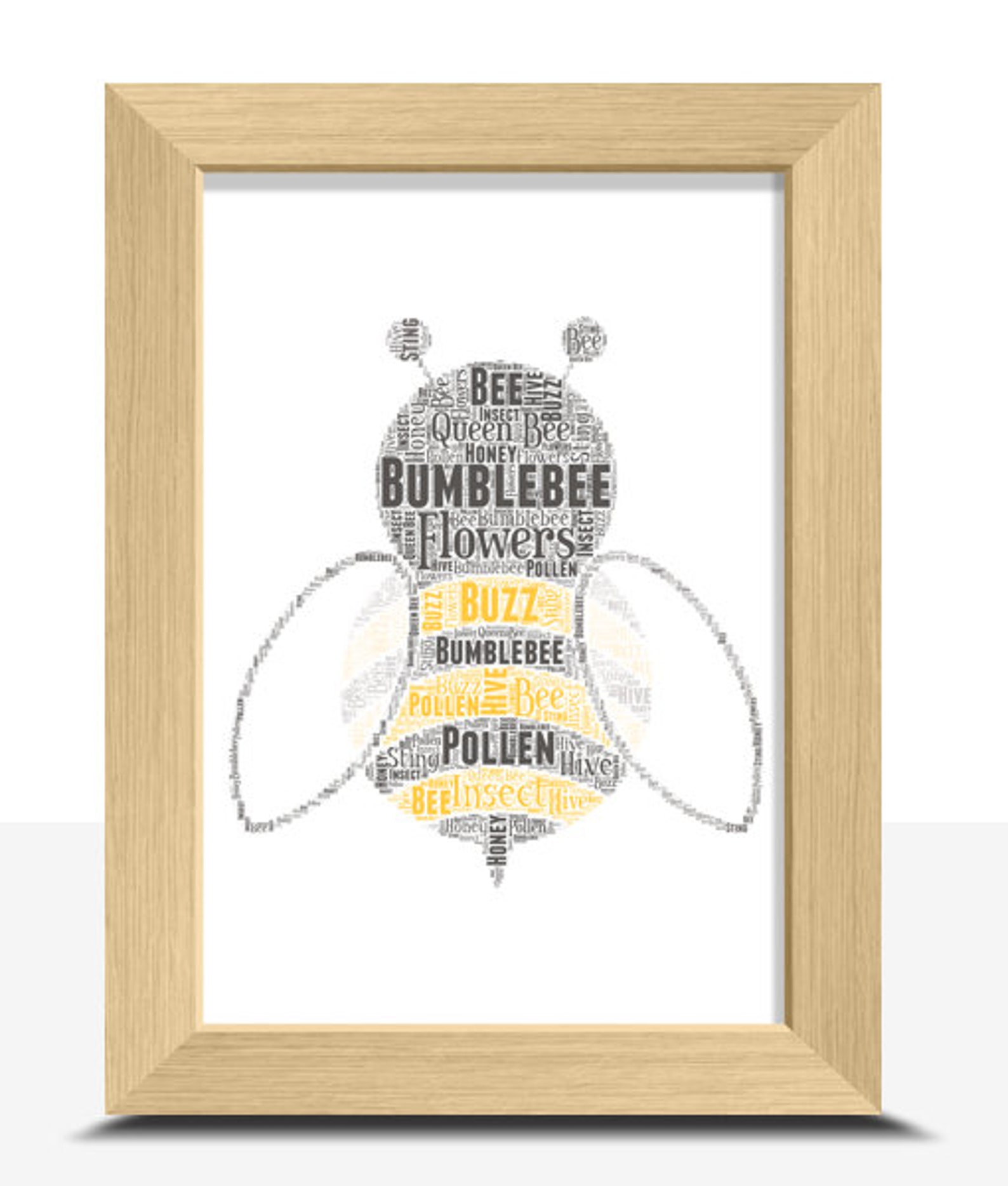 Bee Gift Bee Print Personalised Bee Word Art Poster - Etsy UK