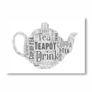 Personalised Teapot Word Art Tea Word Art Tea Cup of Tea - Etsy UK