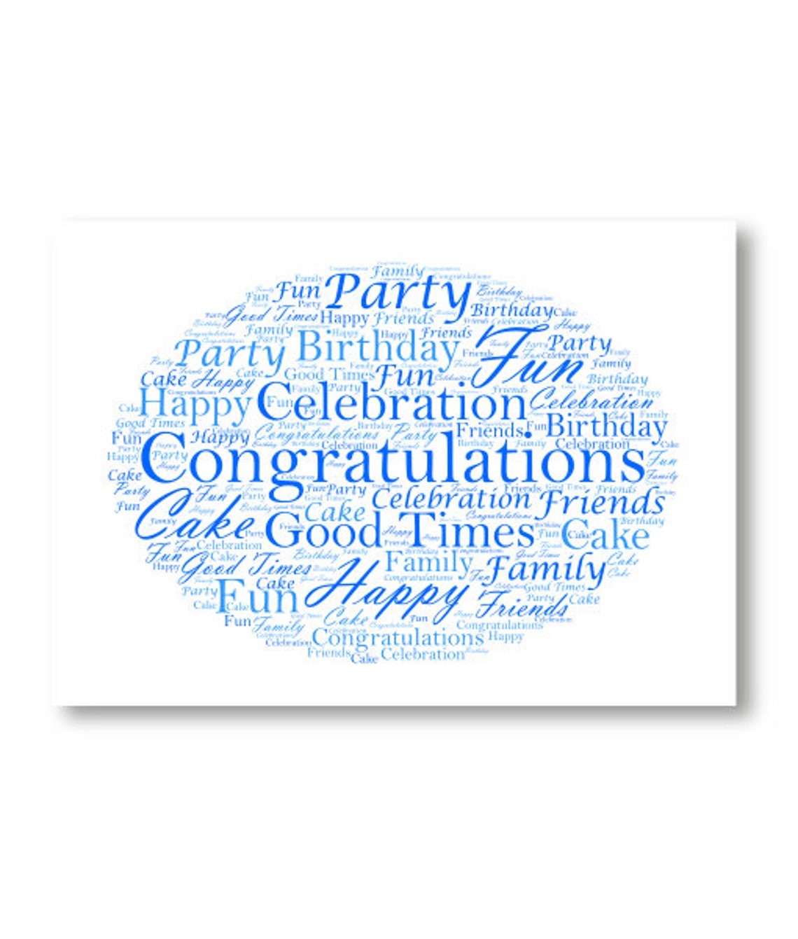 Word Cloud Oval Shape Word Art Perfect Gift Personalise With - Etsy UK