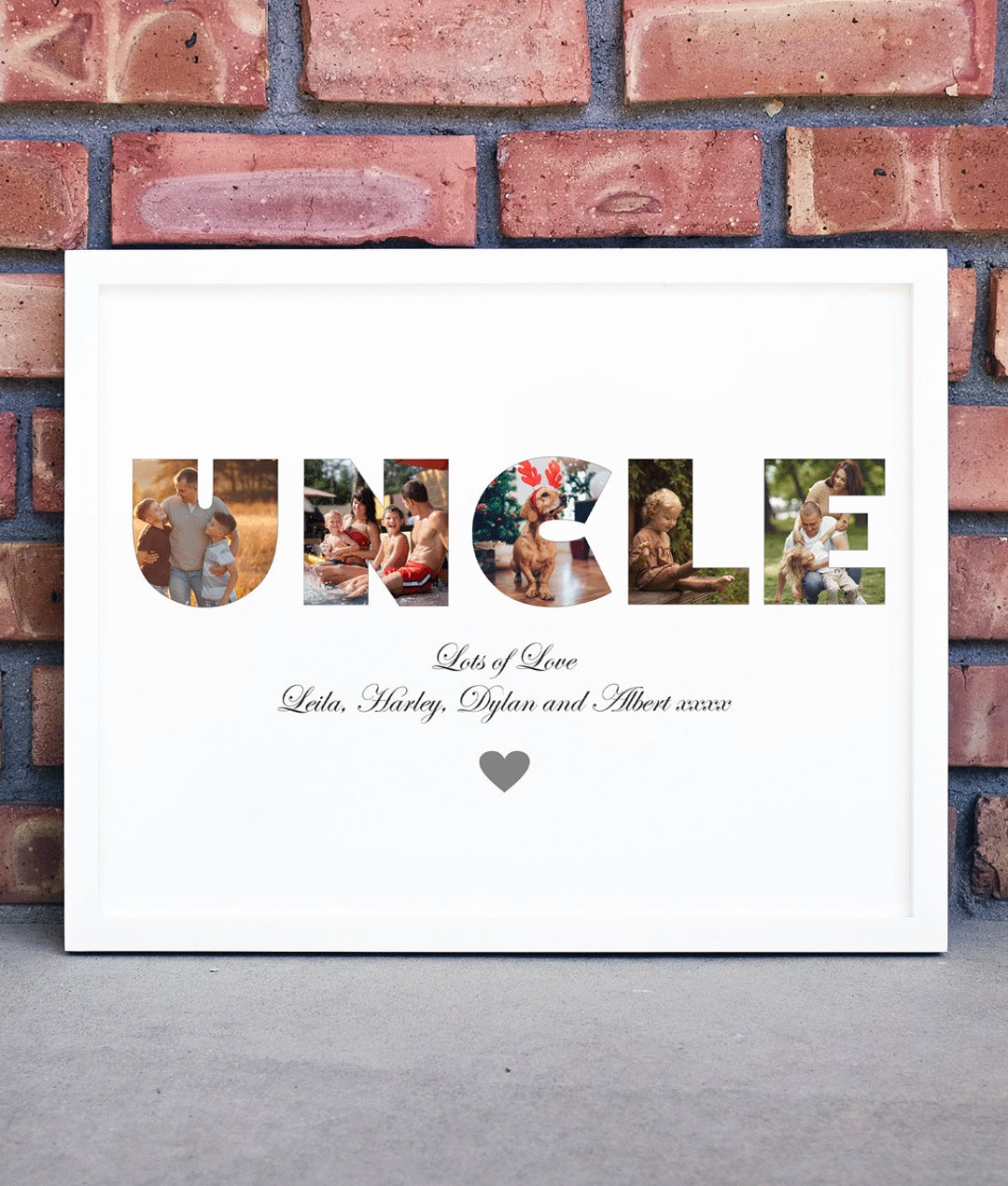 Uncle Gift Uncle Photo Collage Print uncle Picture Photo Print Gift ...