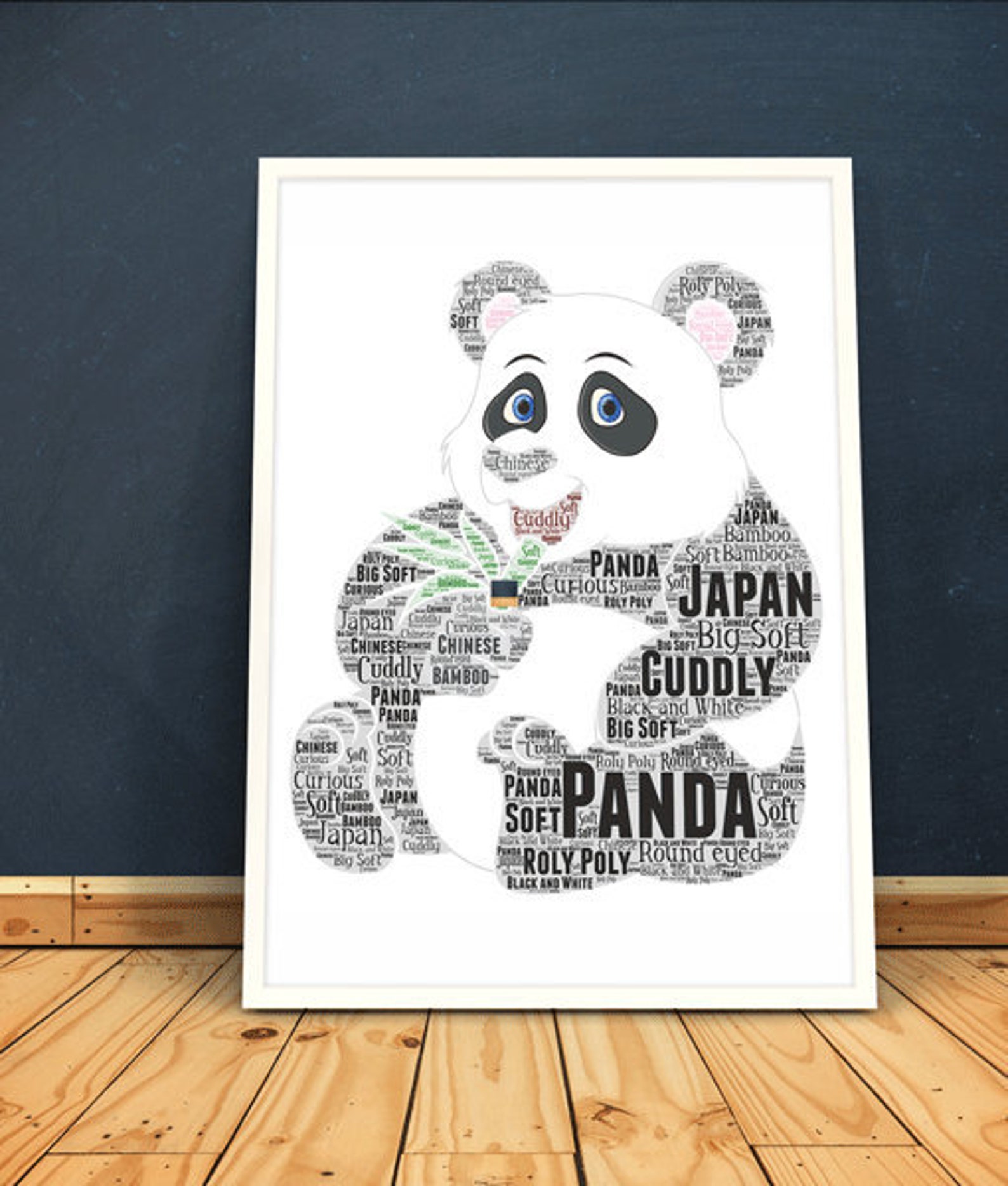 Personalised Panda Gift Panda Bear Word Art Panda Lovers - Etsy