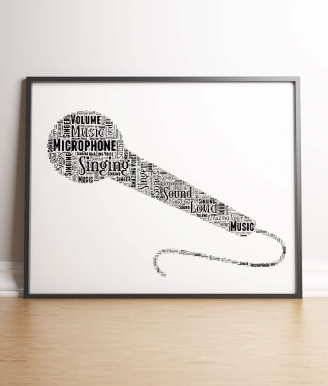 Singing Singer Gift, Personalised Word Art Singer Gift Gift for Singer ...