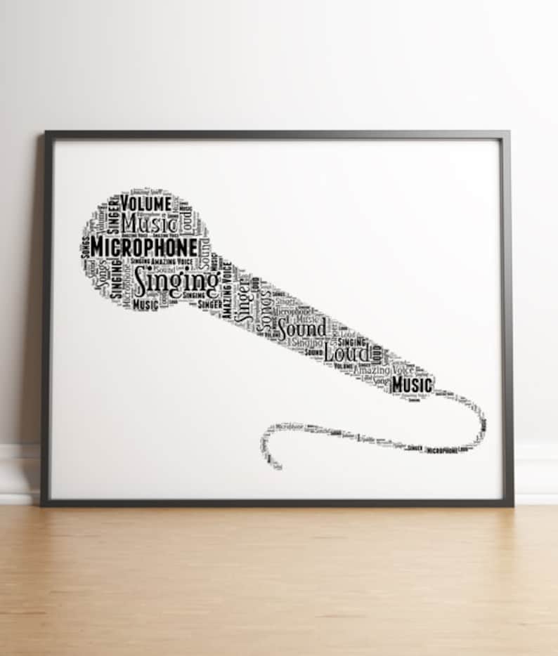 Singing Singer Gift Personalised Word Art Singer Gift Gift - Etsy UK
