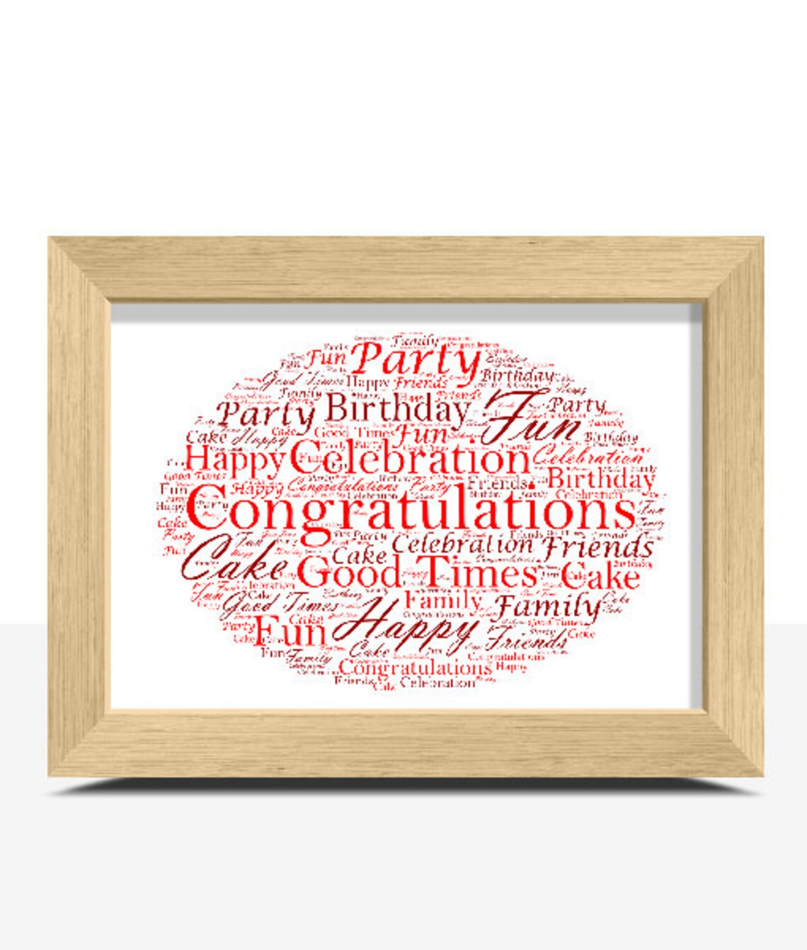 Word Cloud Oval Shape Word Art Perfect Gift Personalise With - Etsy UK