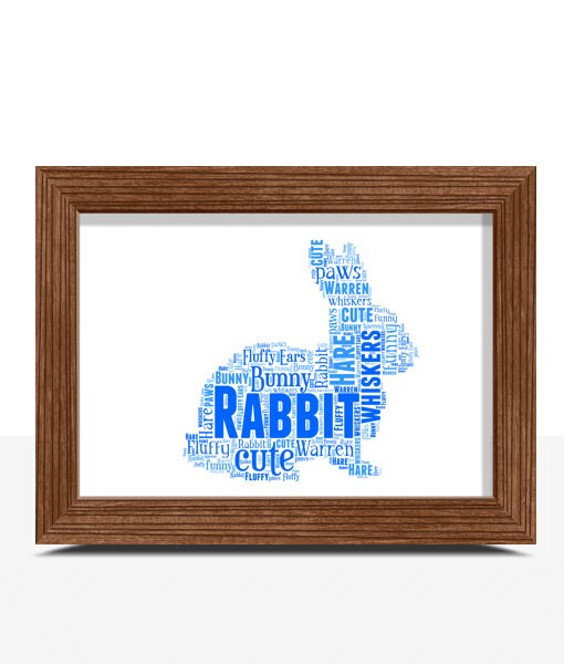 Personalised Bunny Rabbit Word Art Cloud Custom Gift Pet Word - Etsy UK