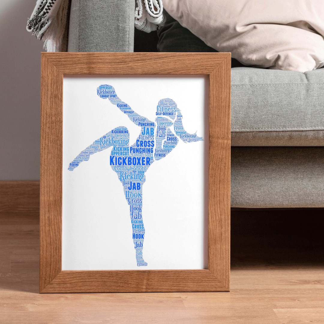 Kickboxer Word Art, Kickboxer Gift Print, Various Colours. UK Seller ...