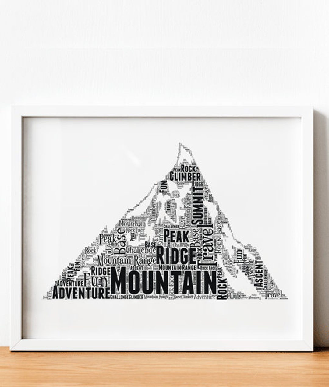 Mountain Word Art Print Rock Climber Gift Personalised - Etsy UK