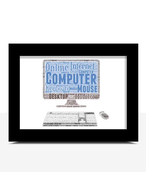 Computer Word Art Gift Personalised Word Art Computer Gift - Etsy UK