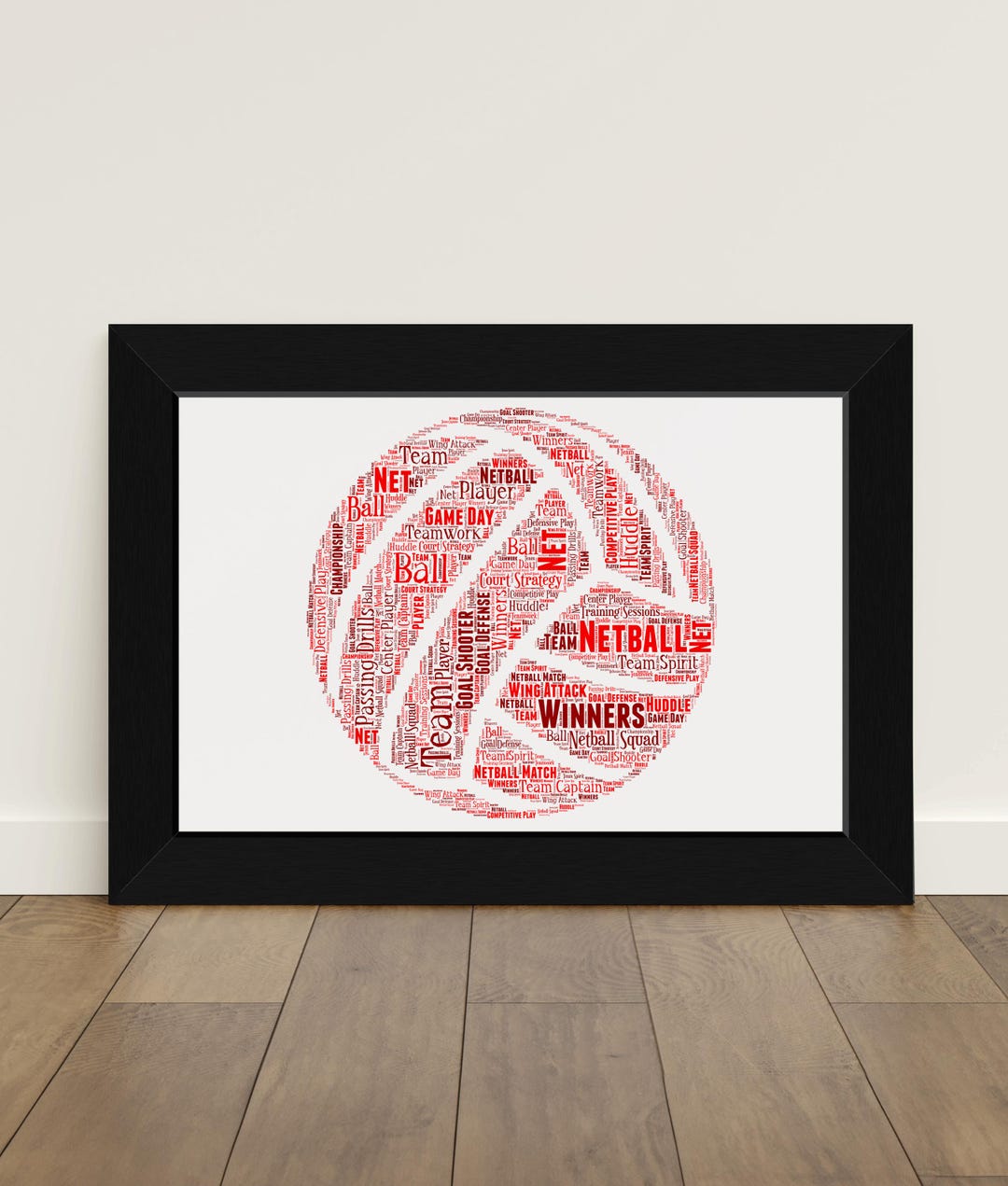 Netball Word Art Gift, Player Gift, Coach Gift Unique Gift, Netball ...