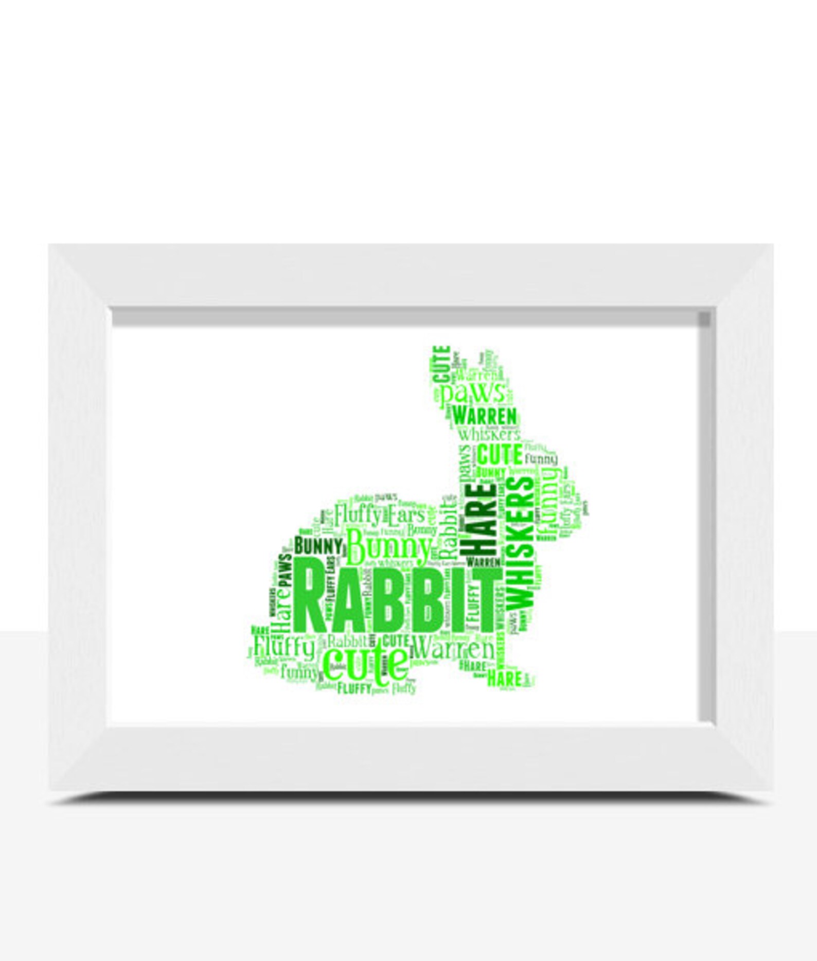 Personalised Bunny Rabbit Word Art Cloud Custom Gift Pet Word - Etsy UK