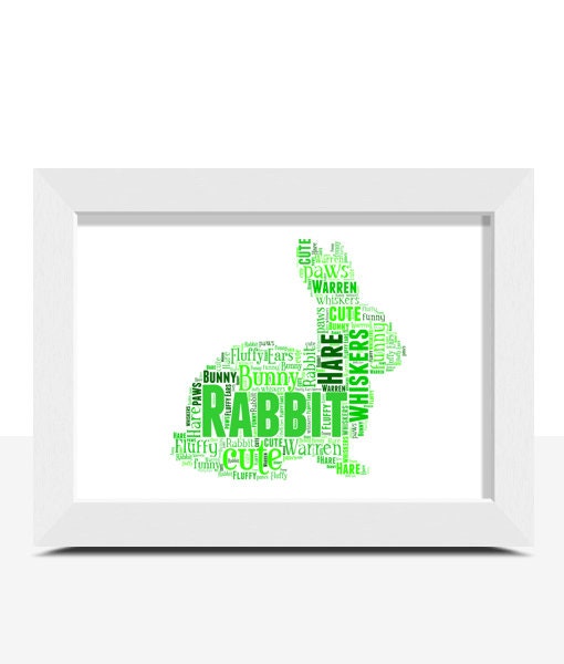 Personalised Bunny Rabbit Word Art Cloud Custom Gift Pet Word - Etsy UK