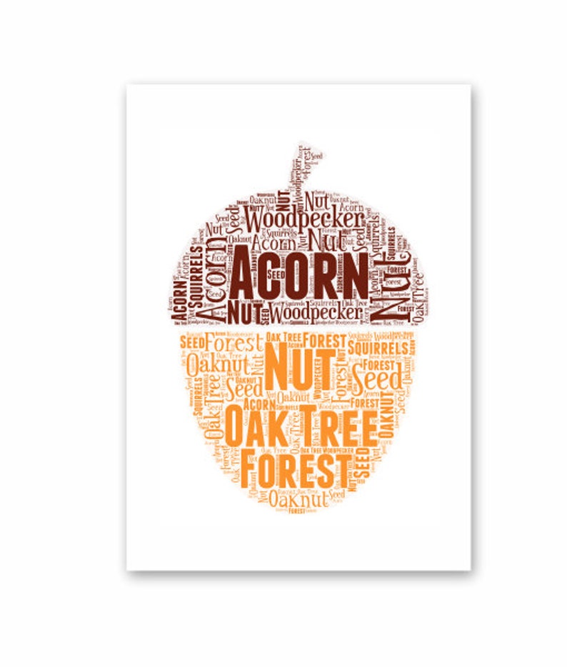 Personalised Acorn Wordart Gift Teacher Gift Gratitude Tutor - Etsy UK