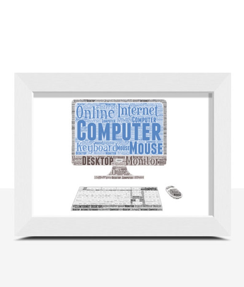 Computer Word Art Gift Personalised Word Art Computer Gift - Etsy UK