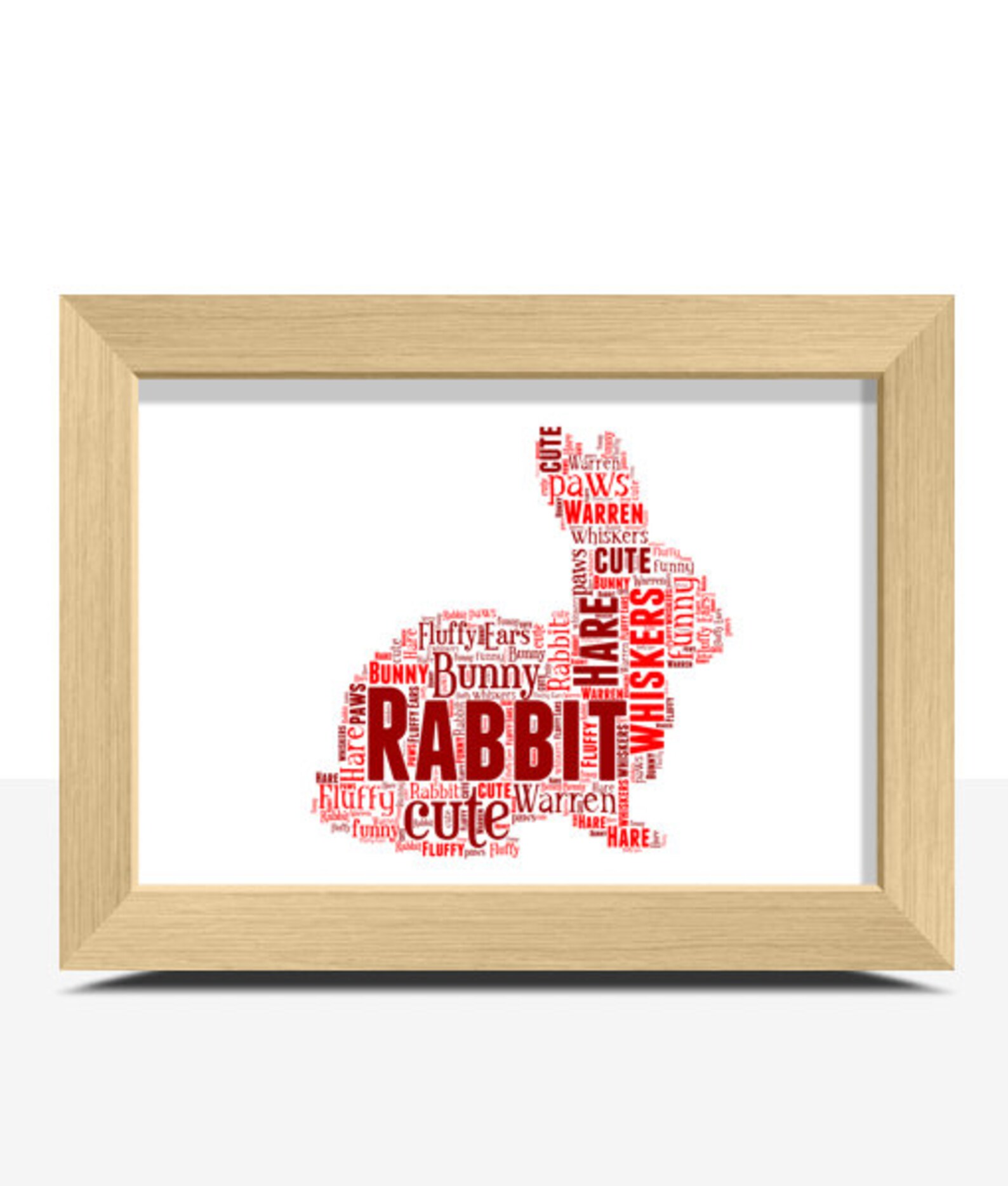 Personalised Bunny Rabbit Word Art Cloud Custom Gift Pet Word | Etsy UK