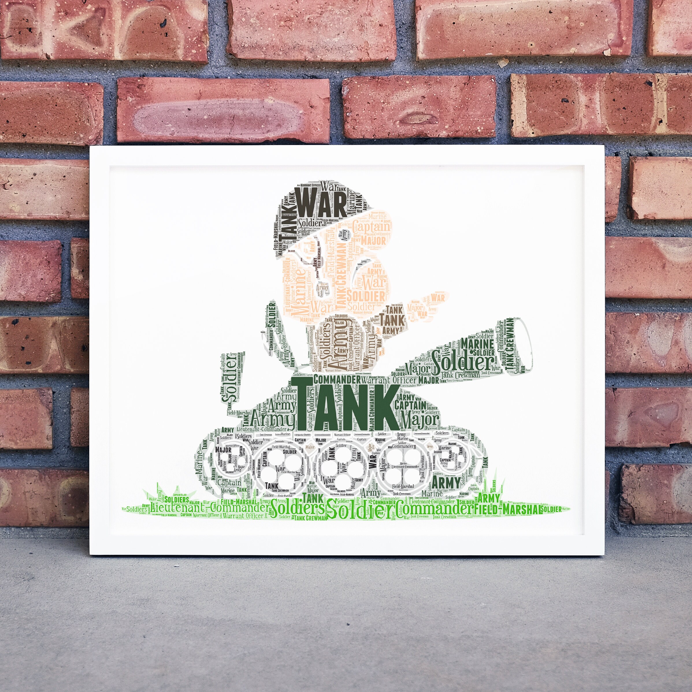 Personalised Tank Crew Gift Tank Word Art Print Army - Etsy UK