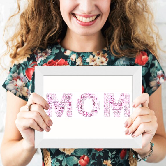 Personalised Mom Gift Mom Word Art Mom Words Poster Mom - Etsy