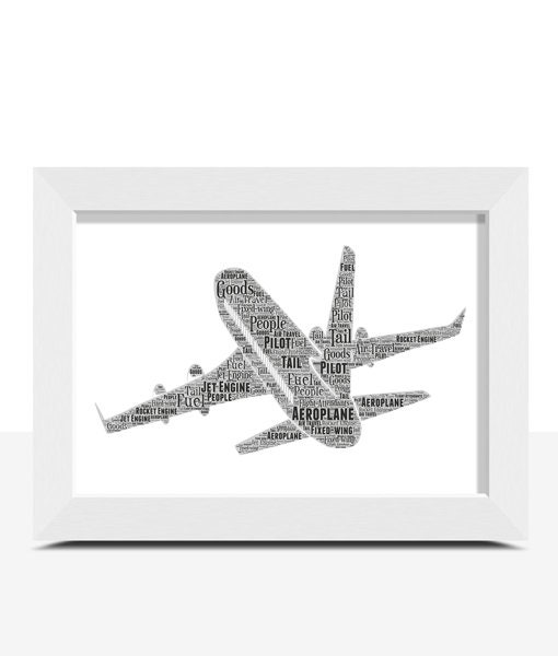 Personalised Gift Aeroplane Word Art Aeroplane Print | Etsy UK