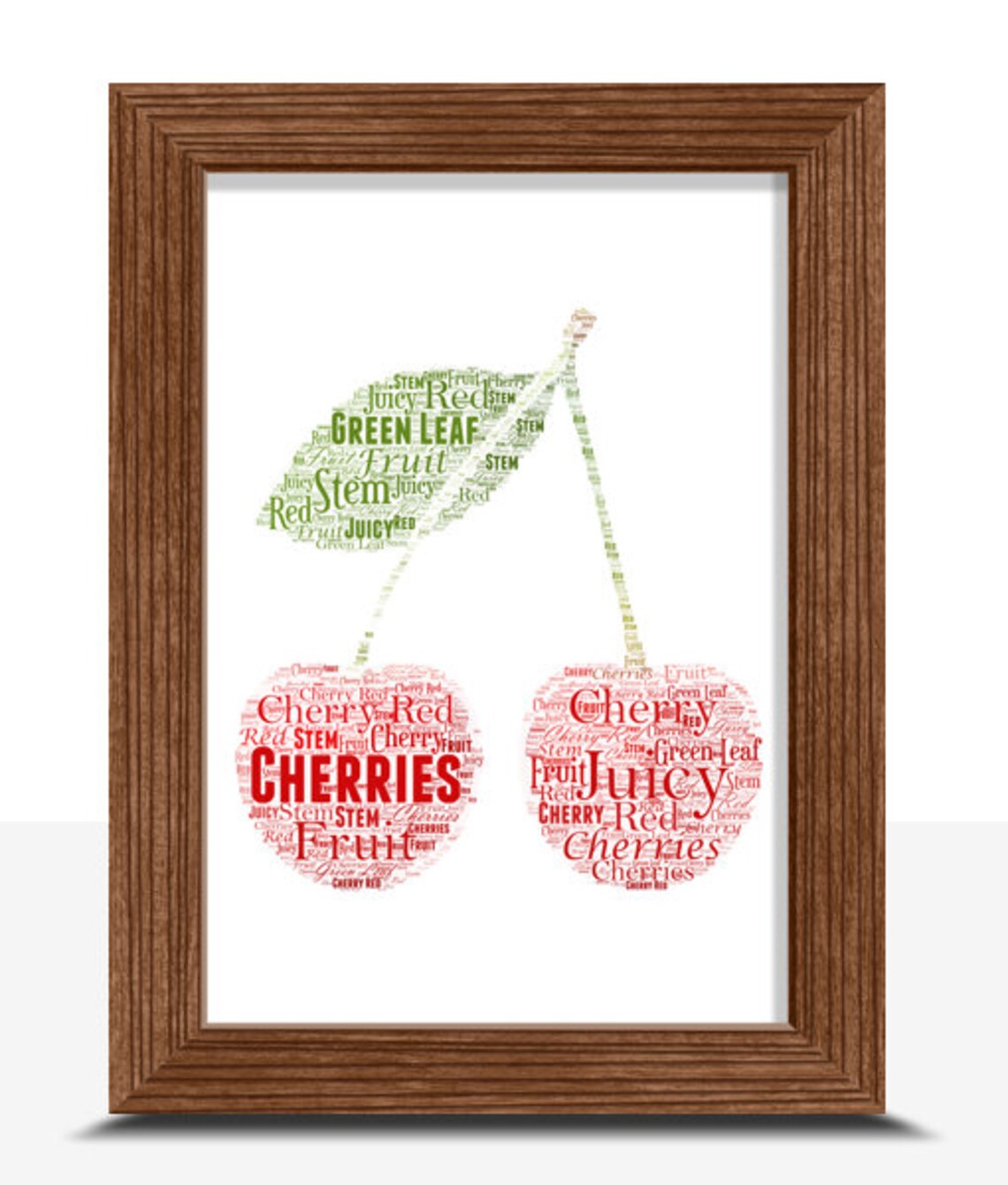 Personalised Cherry Word Art Gift Cherries Themed Customised - Etsy.de