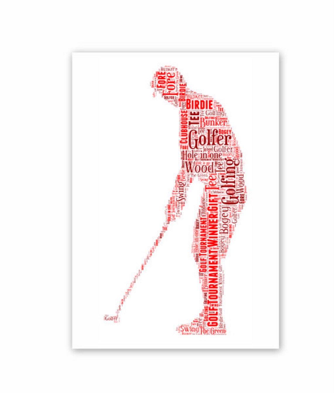 Golf Print Golf Gift for Him Golf Word Art Print the | Etsy UK