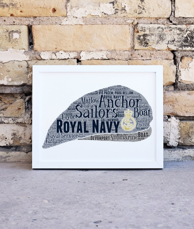 Royal Navy Gift |royal Navy Passing Our Word Art Gift |royal Navy Word ...
