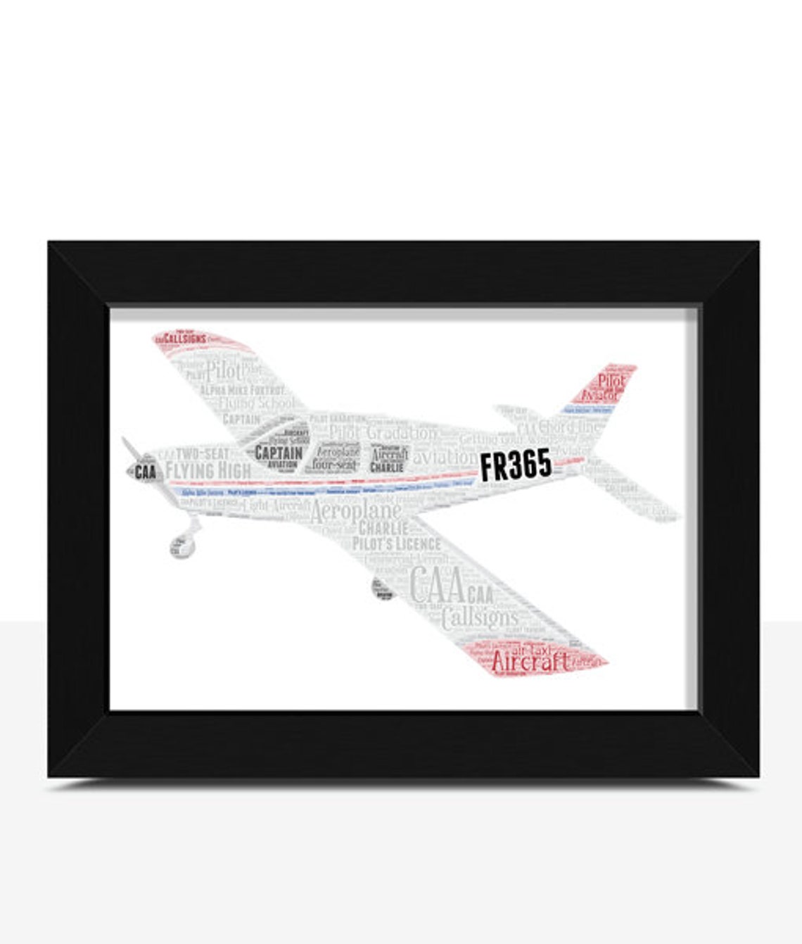 Plane Word Art Poster Personalised Light Aircraft Poster - Etsy UK