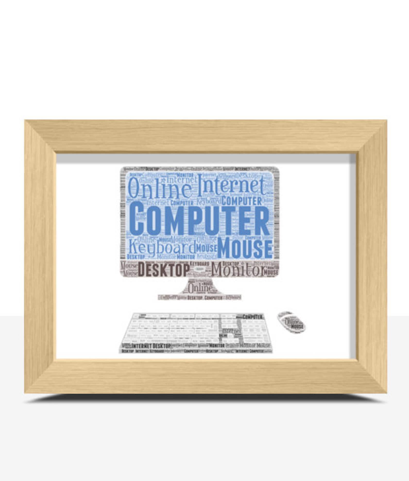Computer Word Art Gift Personalised Word Art Computer Gift - Etsy UK