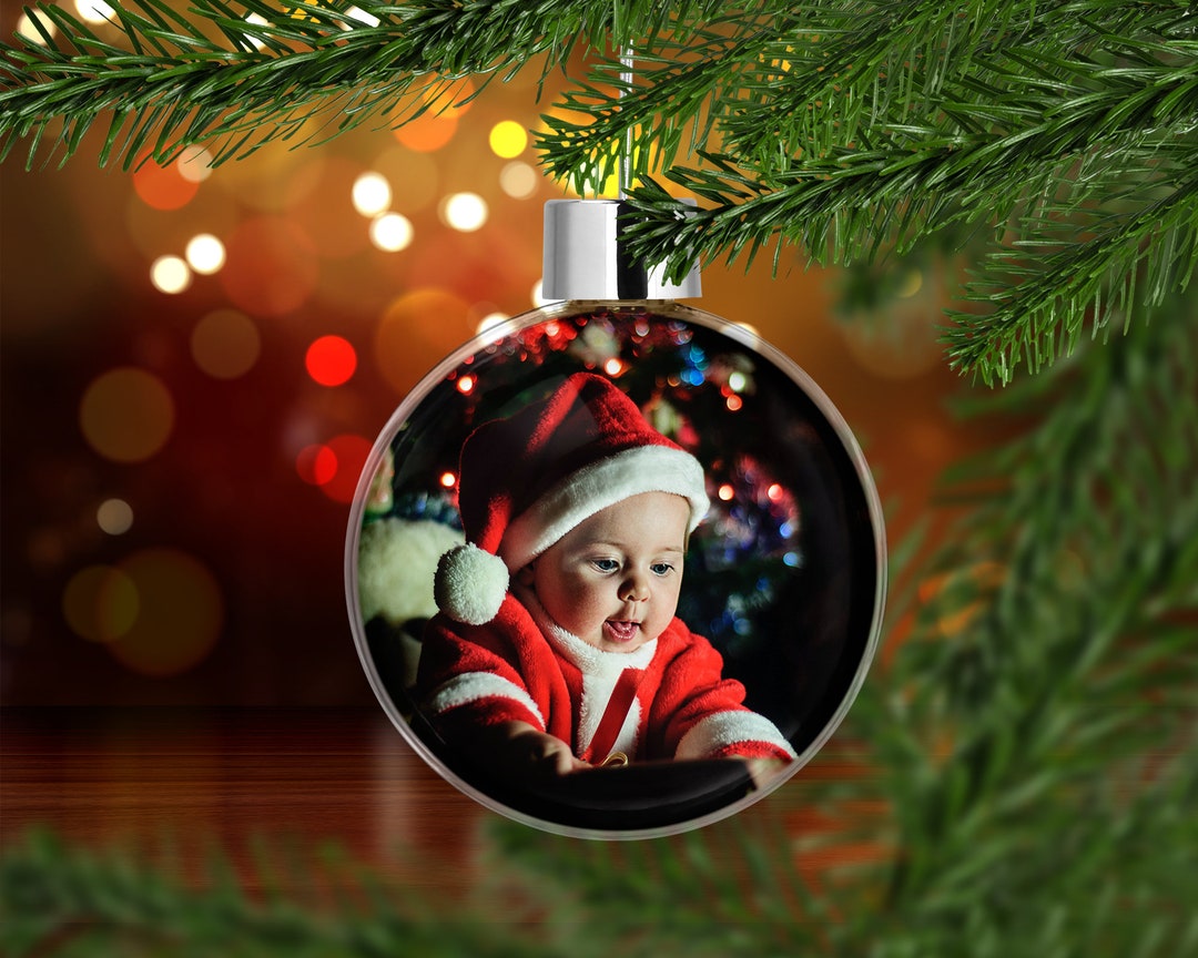 Photo Bauble, Double Sided Photo Bauble, Personalised Christmas Baubles ...