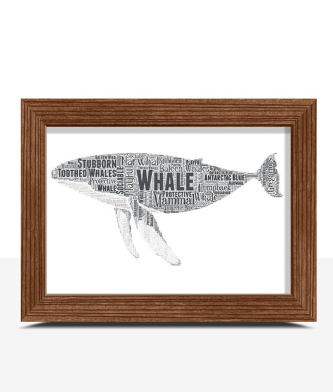Personalised Whale Gift Whale Word Art Mammal Humpback - Etsy UK