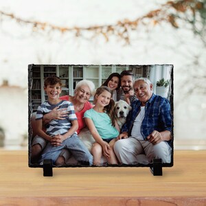 Personalised Photo Slate, Rectangle Photo Rock Slate, Your Photo on ...