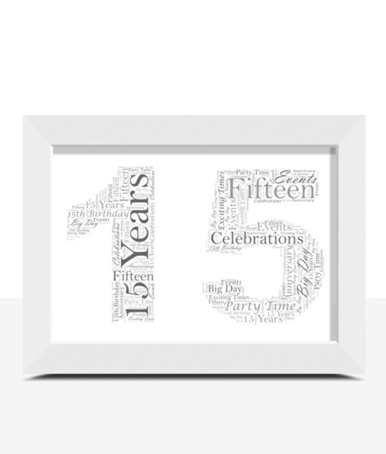 Personalised 15th Anniversary Gift 15th Birthday Gift 15 - Etsy