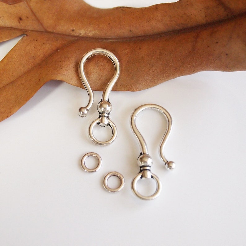 2 Clasps Large Metal S Hook And Ring Silver Tone Size 37x16mm | Etsy