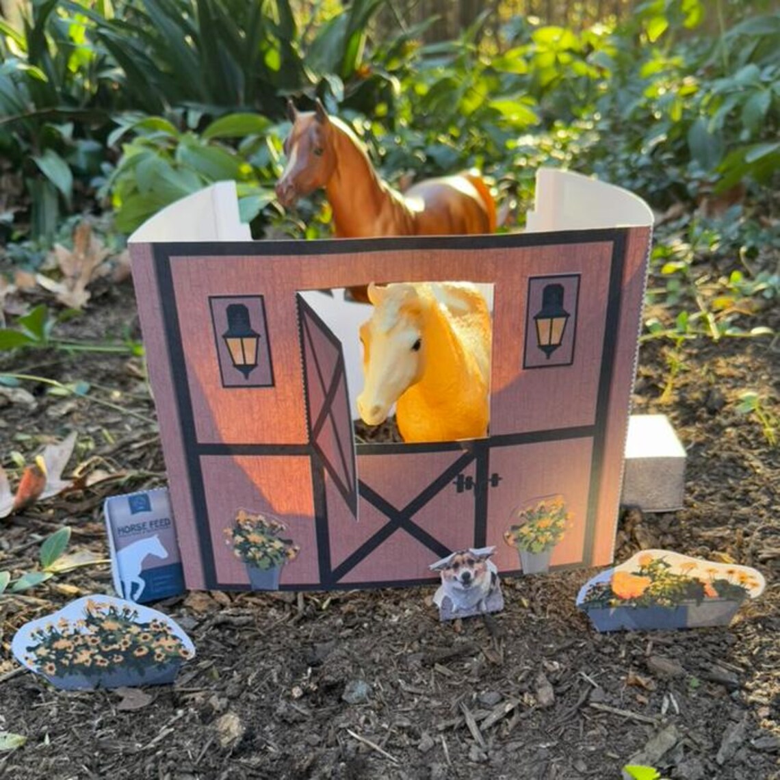 Build a Paper Horse Stall Craft - Etsy